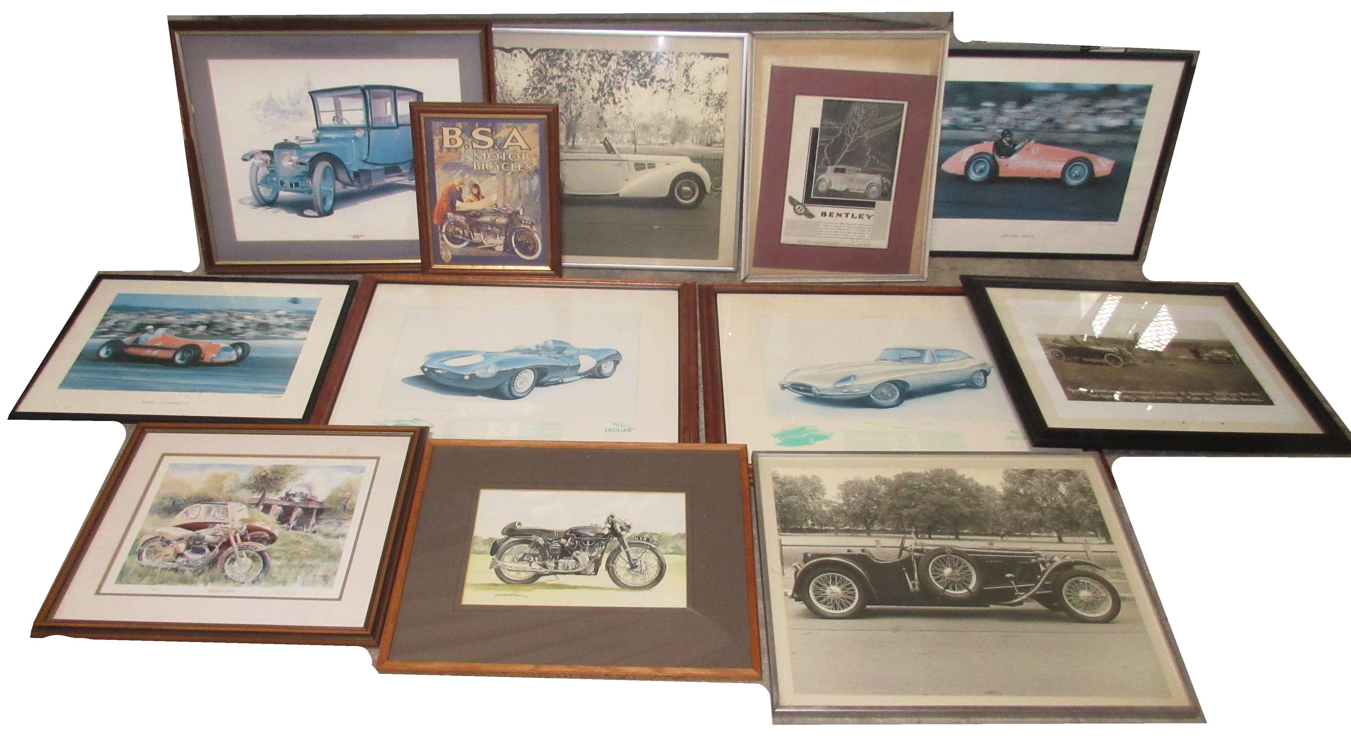 Bonhams Cars Assorted Photographs Prints And Pictures Qty