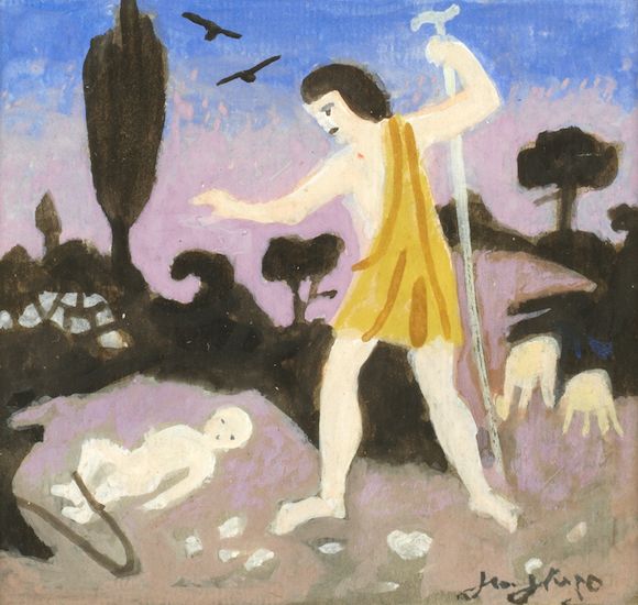 Bonhams : Jean Hugo (French, 1894-1984) Oedipe découvert sur le Cithéron