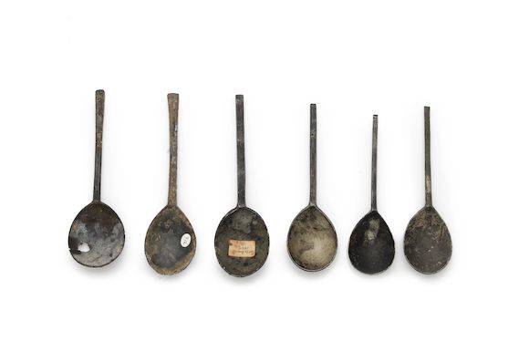 Bonhams : Three first half of the 16th century pewter slip top spoons ...
