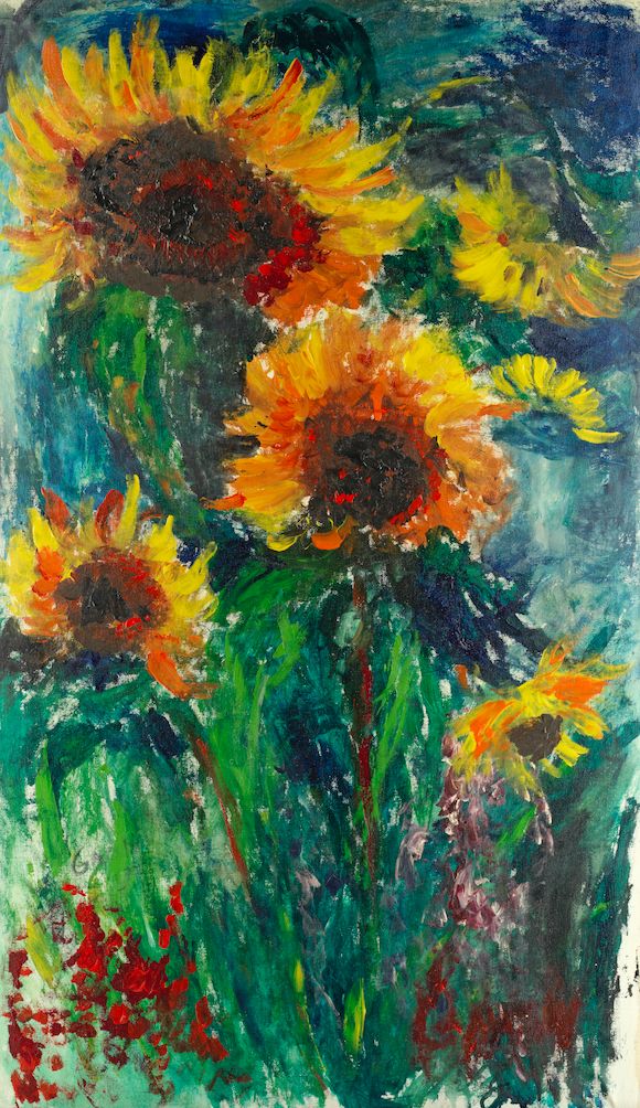 Bonhams : Simon Gaon (American, born 1943) Sunflowers