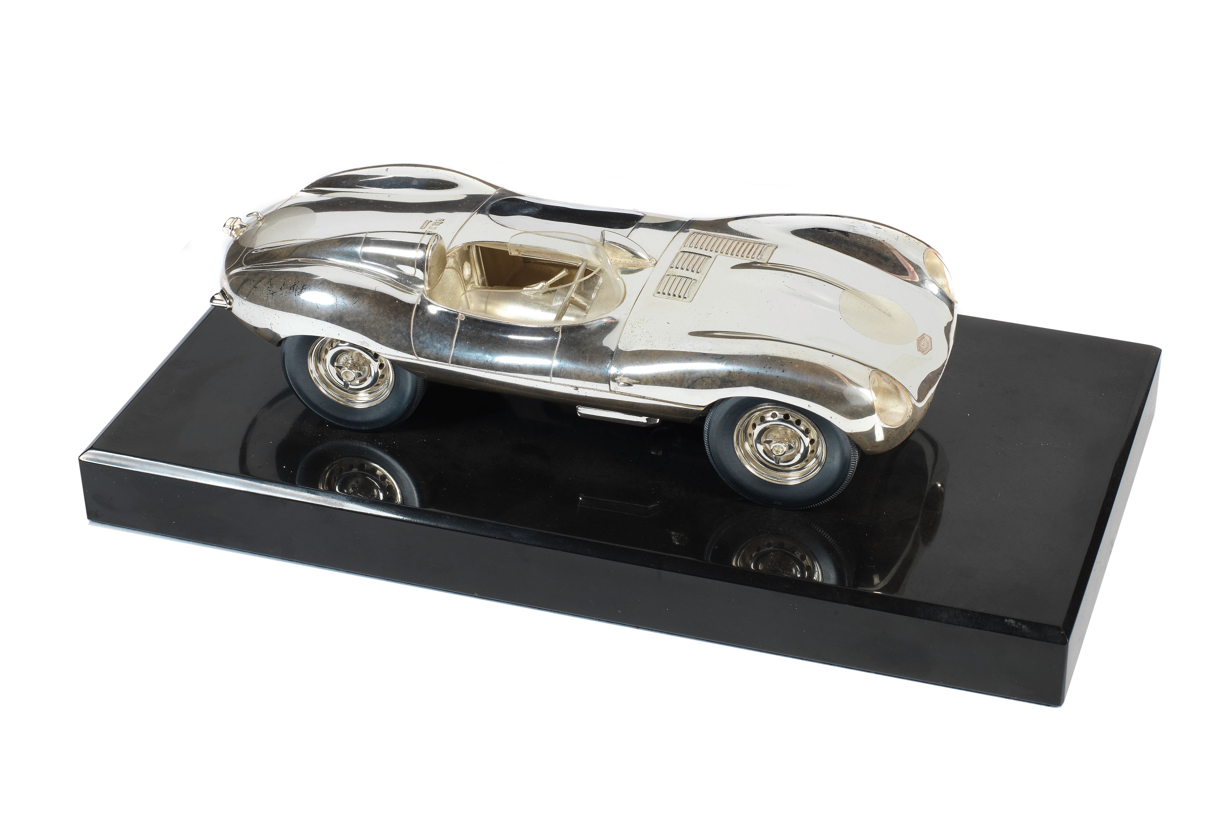 Bonhams Cars : A fine sterling silver model of a Jaguar D-Type by Theo ...
