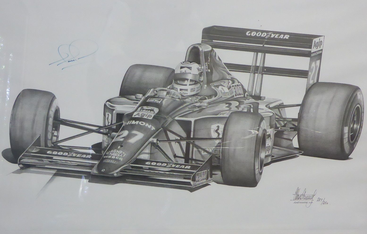 Bonhams Cars : 'Nigel Mansell Ferrai F640 1989' after Alan Stammers,