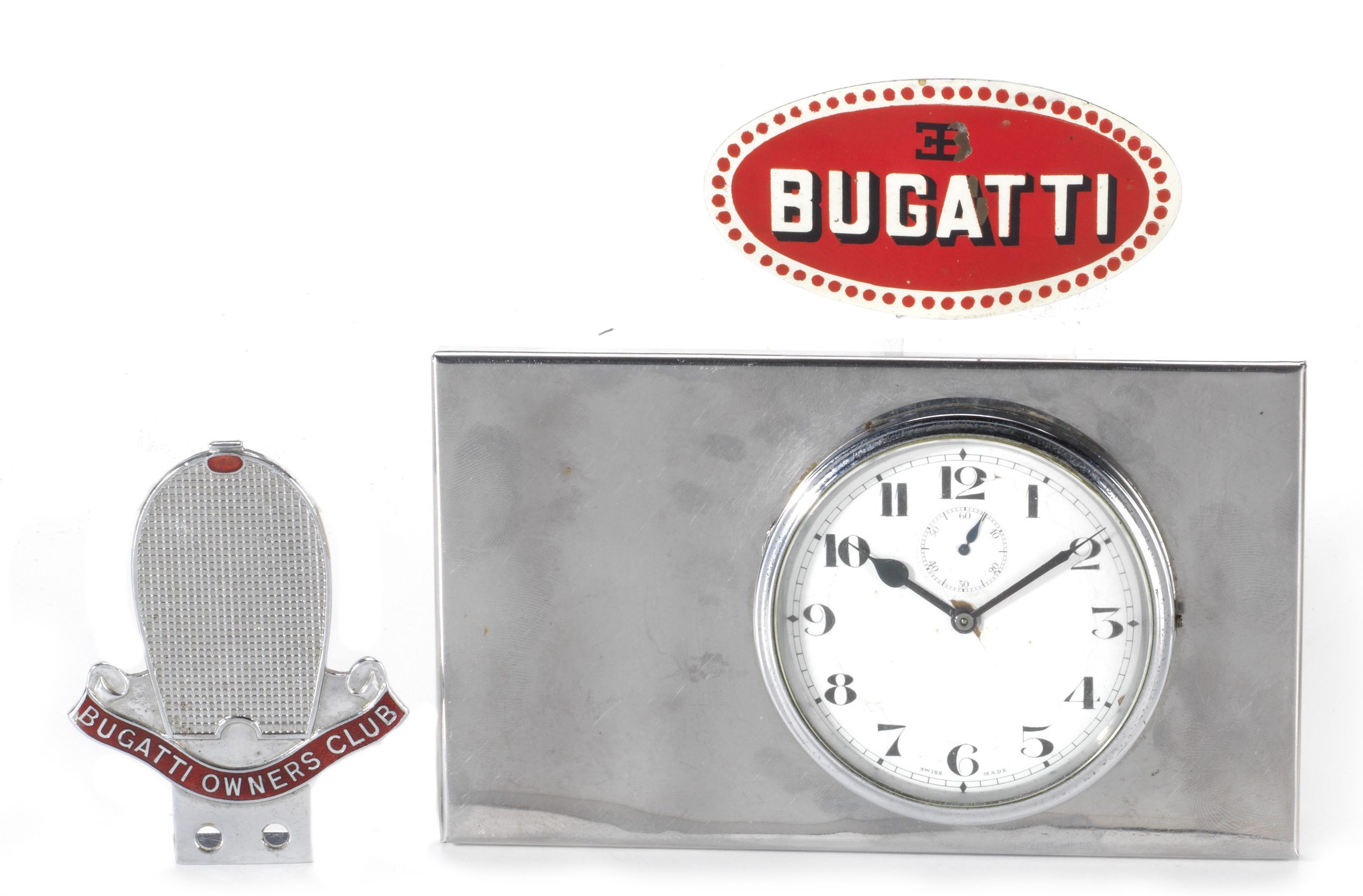 Bonhams Cars : A Swiss made dashboard clock removed from a Bugatti, ((3))