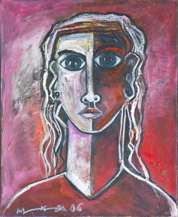 Bonhams : Geoffrey Ernest Katantazi Mukasa (Ugandan, 1954-2009) Jeune Fille