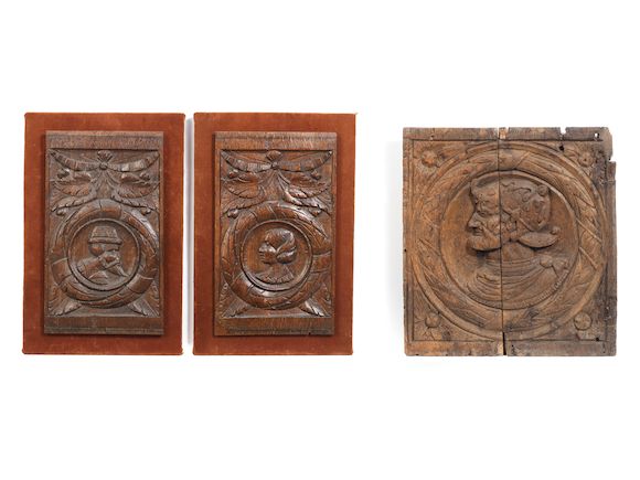 Bonhams : A Henry VIII carved oak 'Romayne'-type panel, English, circa ...