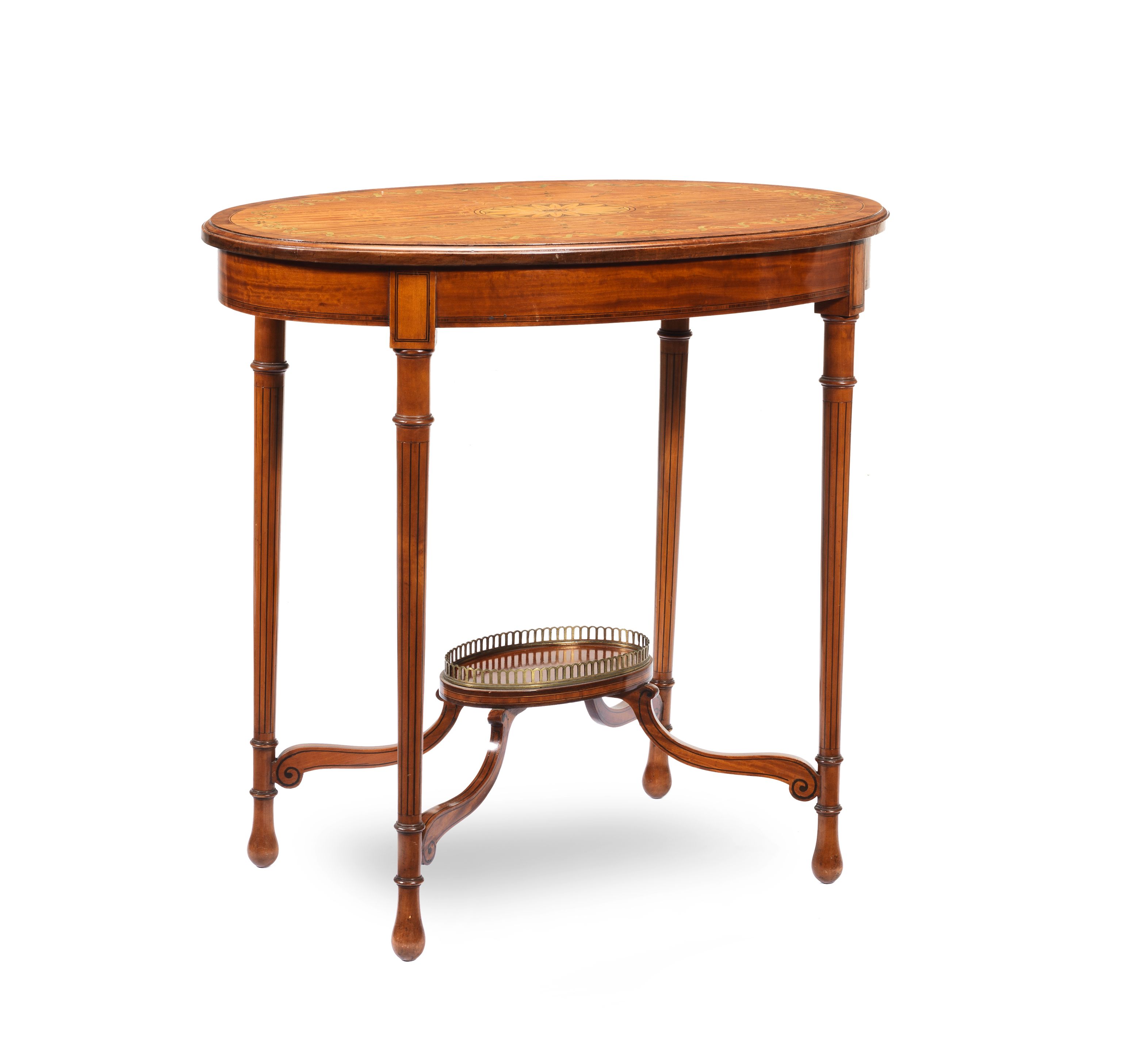 Bonhams : A late Victorian satinwood, kingwood crossbanded and ...
