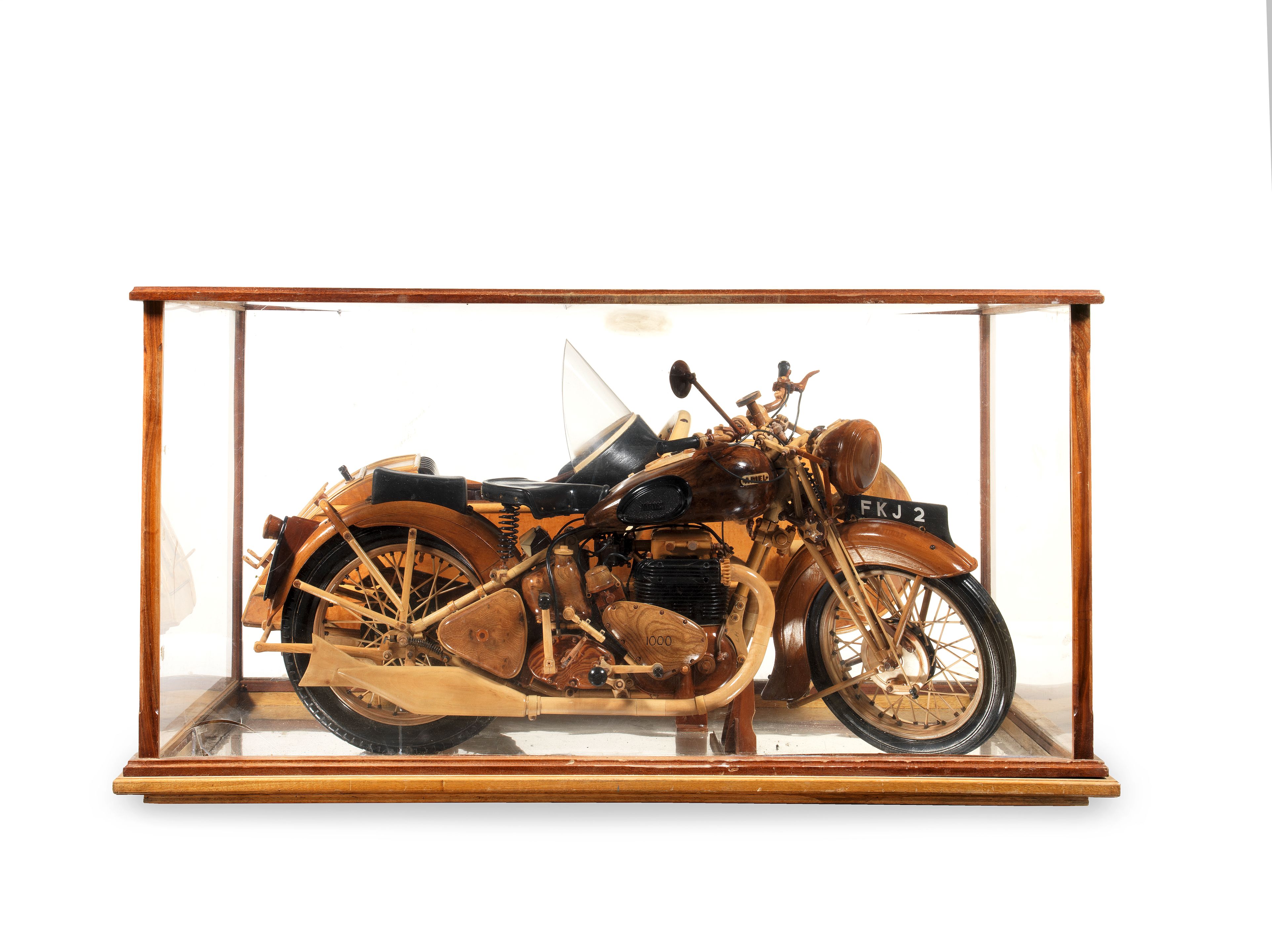 Bonhams Cars : A scratch built wooden scale model of an Ariel Square ...