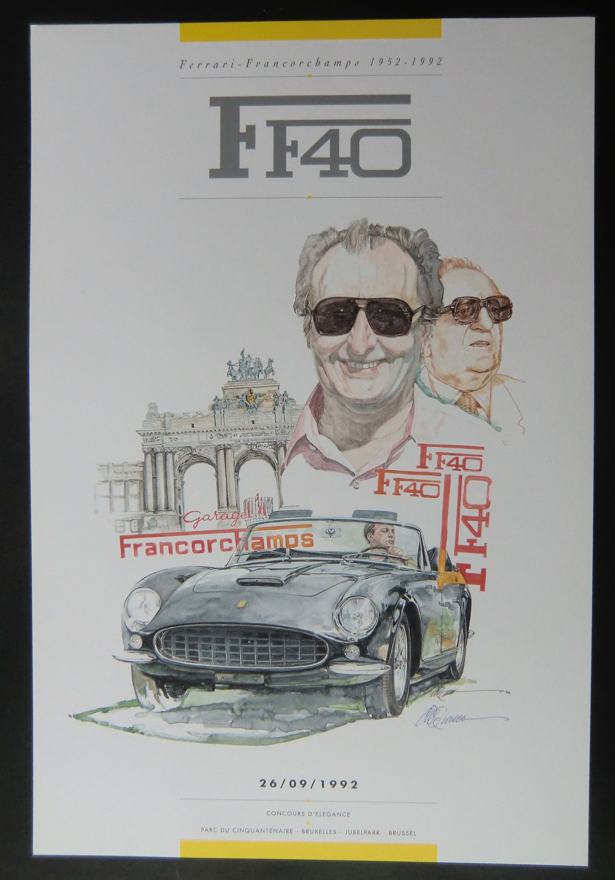 Bonhams Cars : Ferrari FF40 commemoration (8) Two framed and signed posters