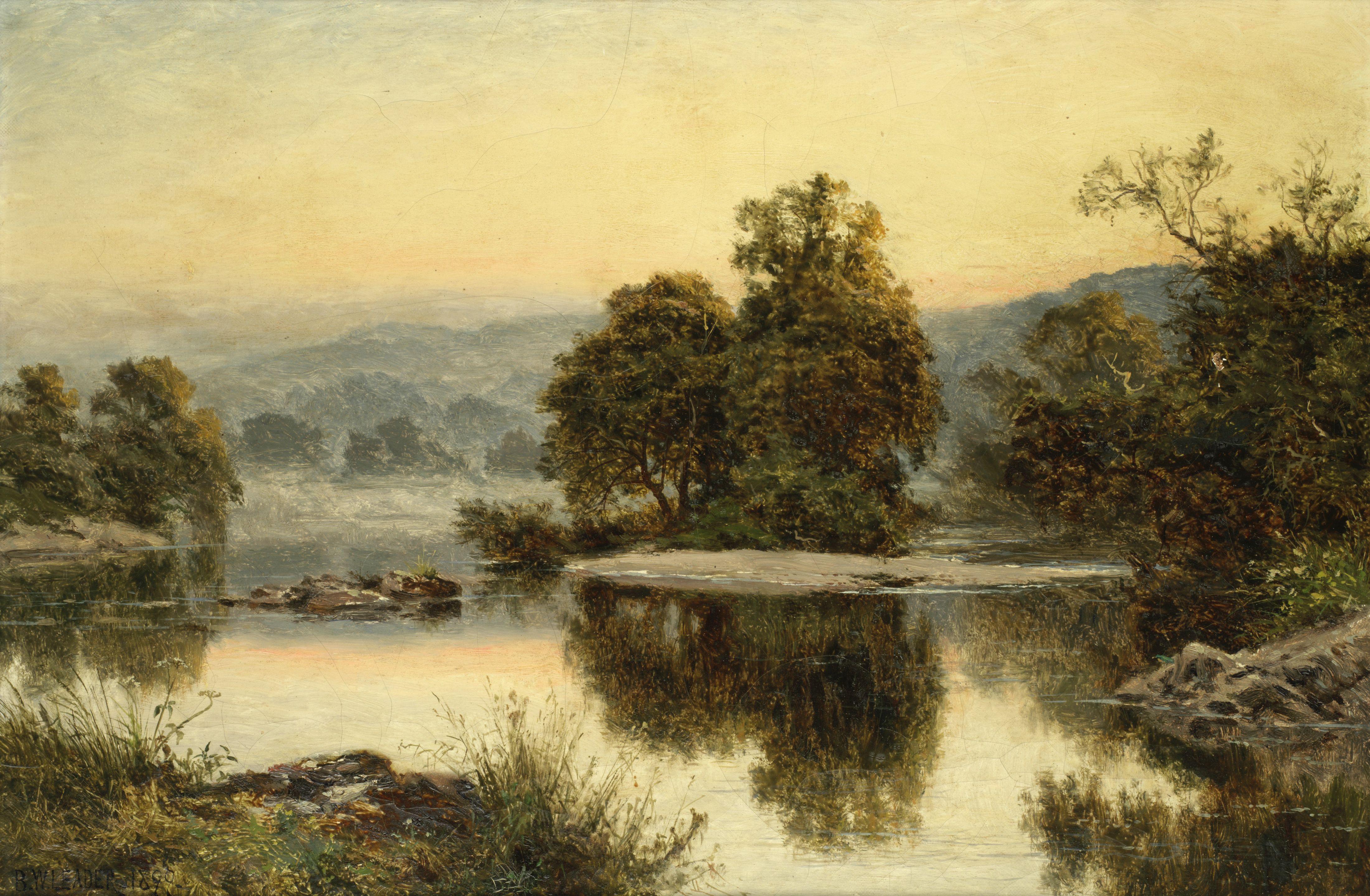Bonhams : Benjamin Williams Leader, RA (British, 1831-1923) A river ...