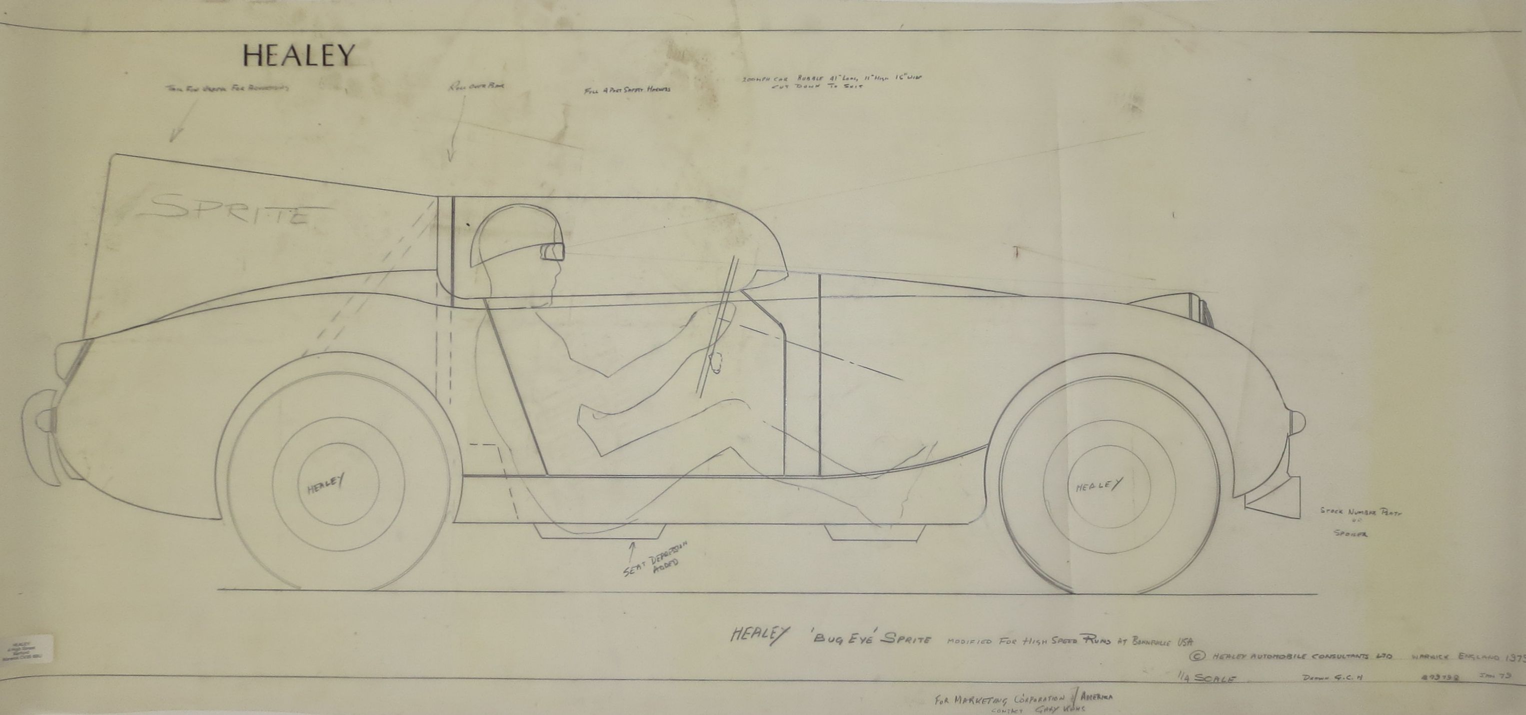 Bonhams Cars : Austin-Healey 'Sprite' technical illustrations,