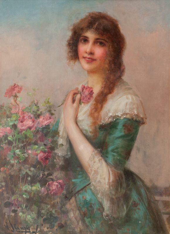 Bonhams : William Joseph Carroll (British, 19th/20th Century) A Summer Rose