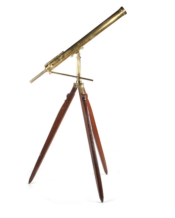 Bonhams A 3 12 Inch Brass Refracting Telescope On Stand English