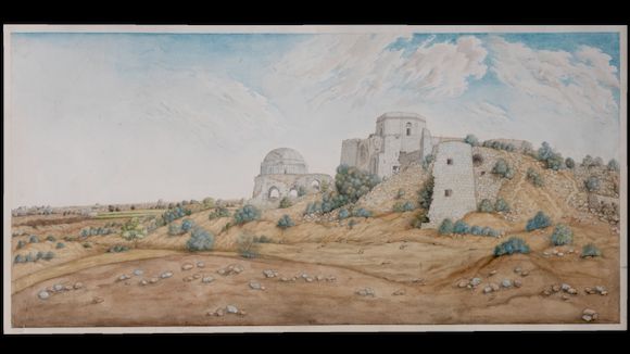 Bonhams : A view of the Bijai Mandal at Begumpur, part of the ruins of ...