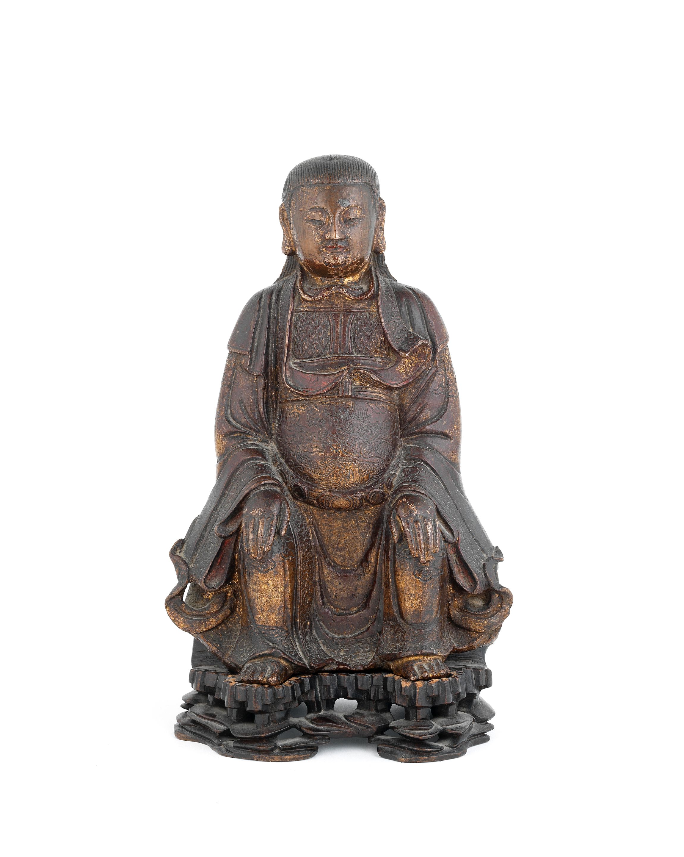 Bonhams : A gilt-lacquered bronze figure of Zhenwu Ming Dynasty (2)