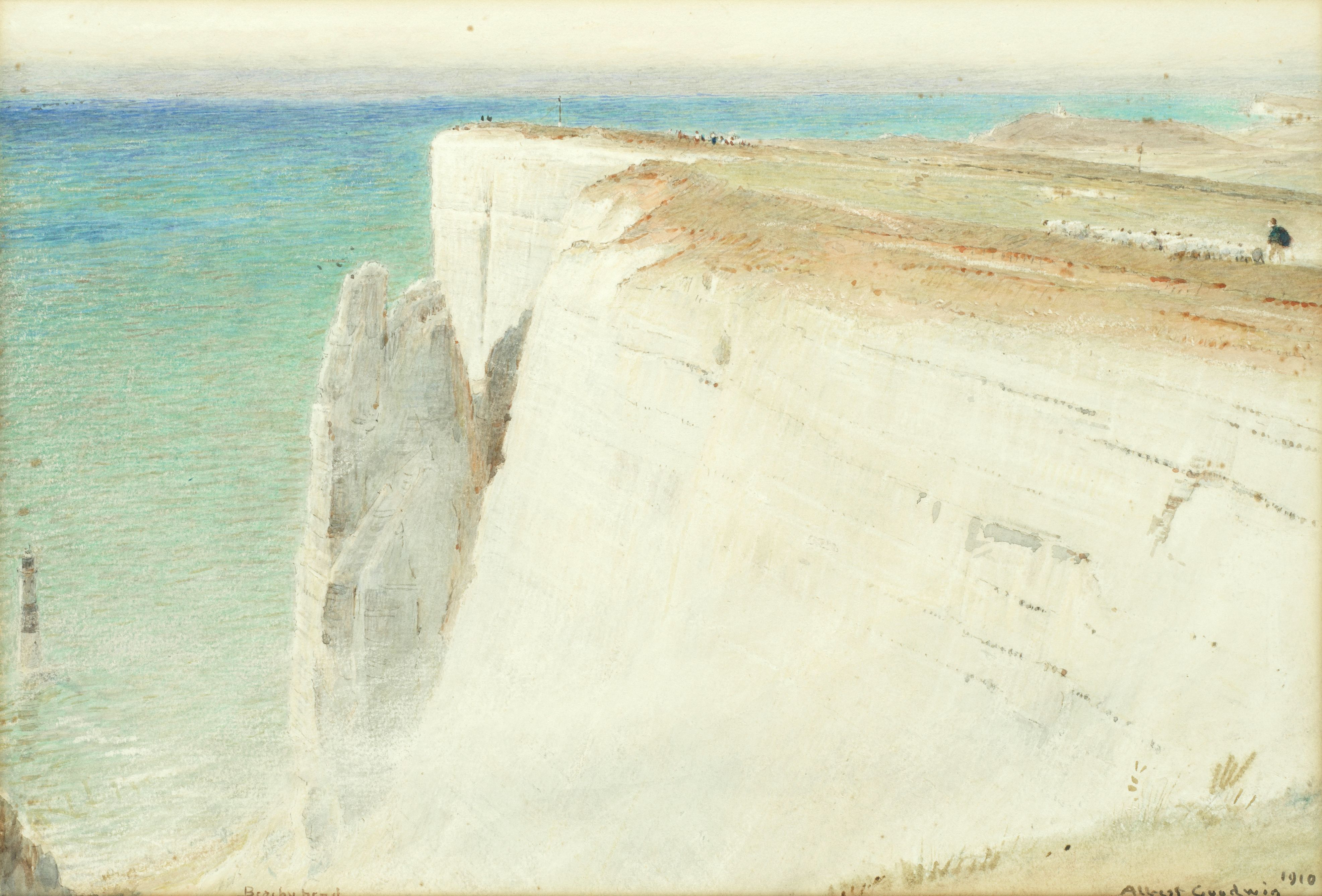 Bonhams : Albert Goodwin RWS (British, 1845-1932) 'Beachy head'