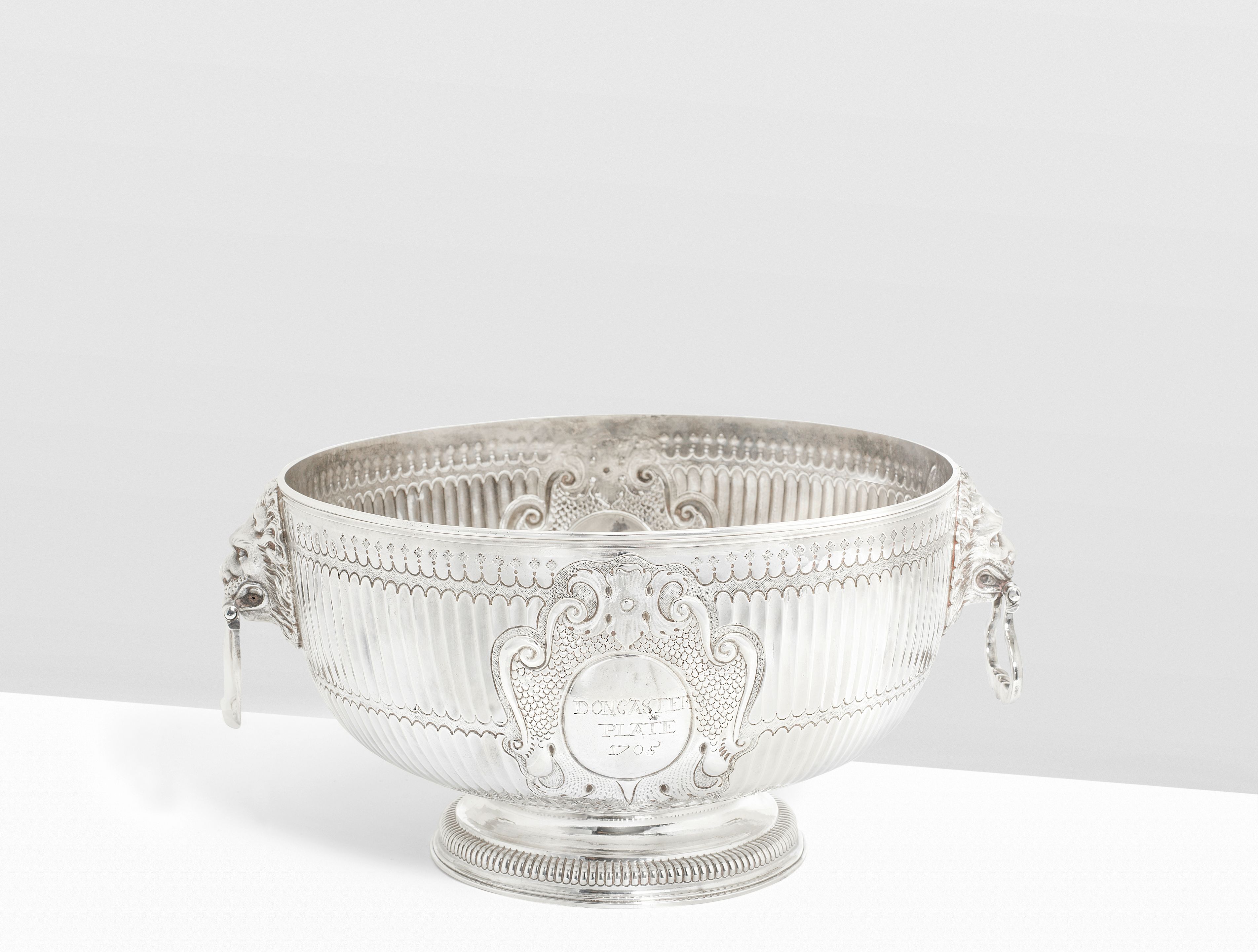 Bonhams : A Queen Anne silver punch bowl by William Denny, London 1705 ...