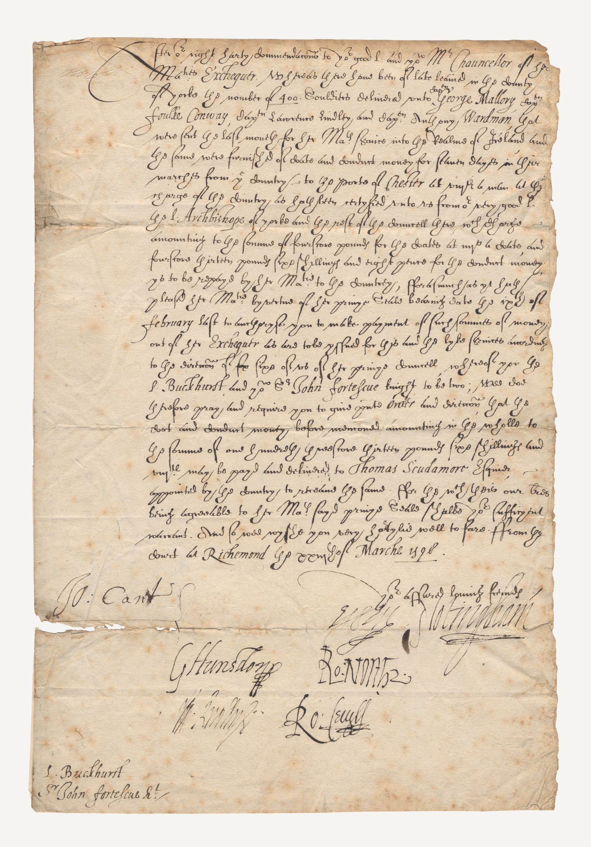 Queen Elizabeth I--Privy Council | Letters patent, signed, encouraging ...