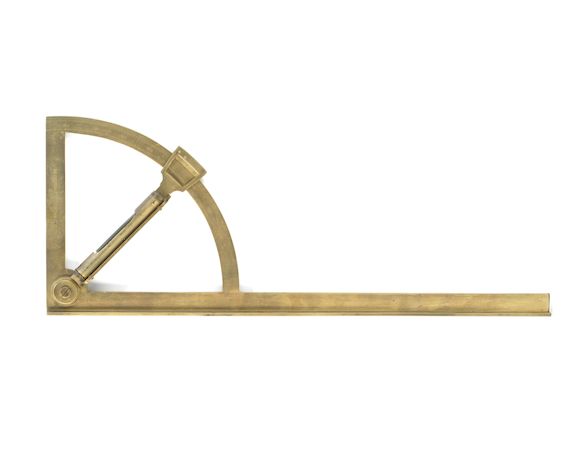 Bonhams : A George Adams gunner's brass inclinometer, English, circa 1770,
