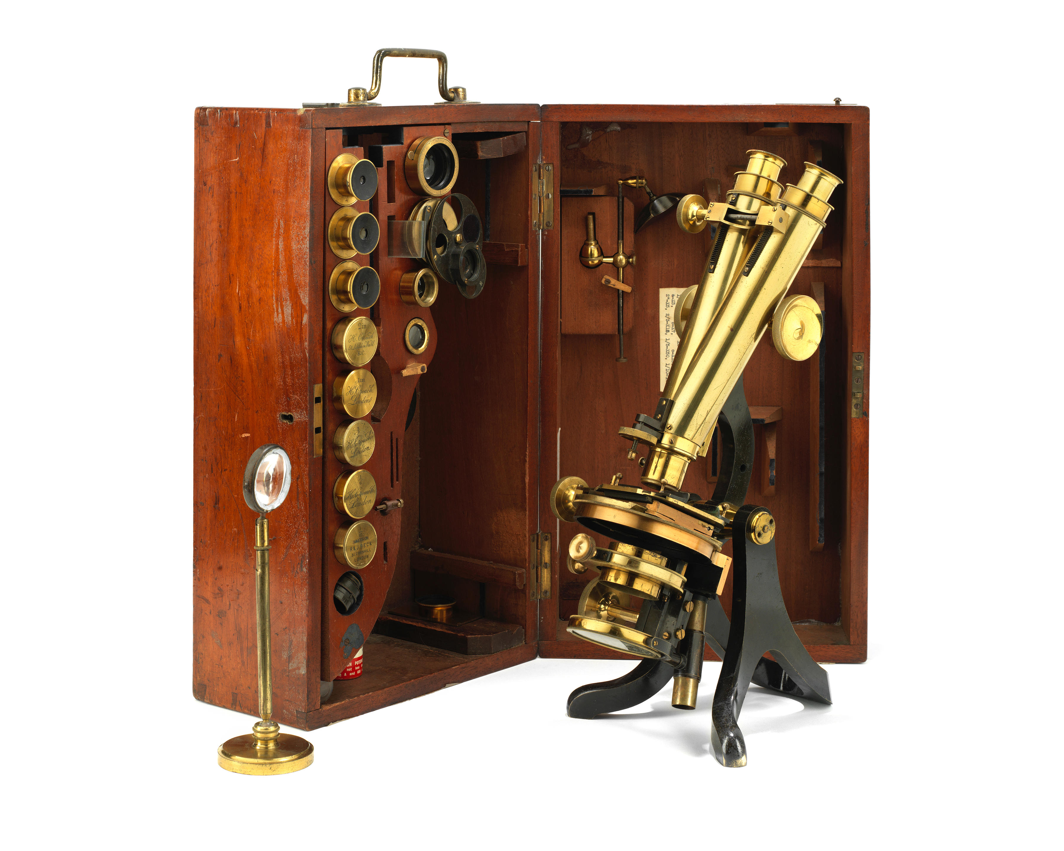 Bonhams : A Henry Crouch compound binocular microscope, English, late ...