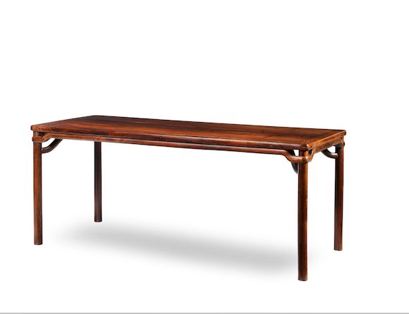 Bonhams : A very rare and large huanghuali painting table, hua zhuo ...
