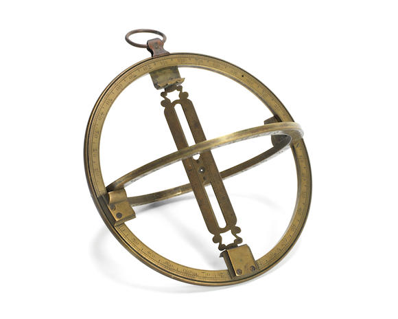 Bonhams A Brass Universal Equinoctial Ring Dial English Early 18th