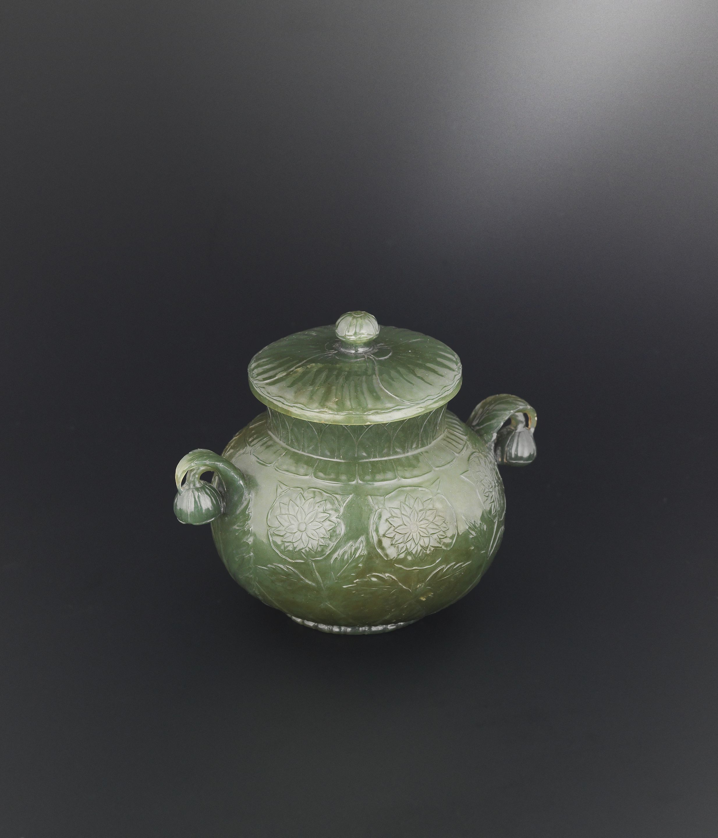 Bonhams : A rare Mughal green jade globular jar and cover 17th/18th ...