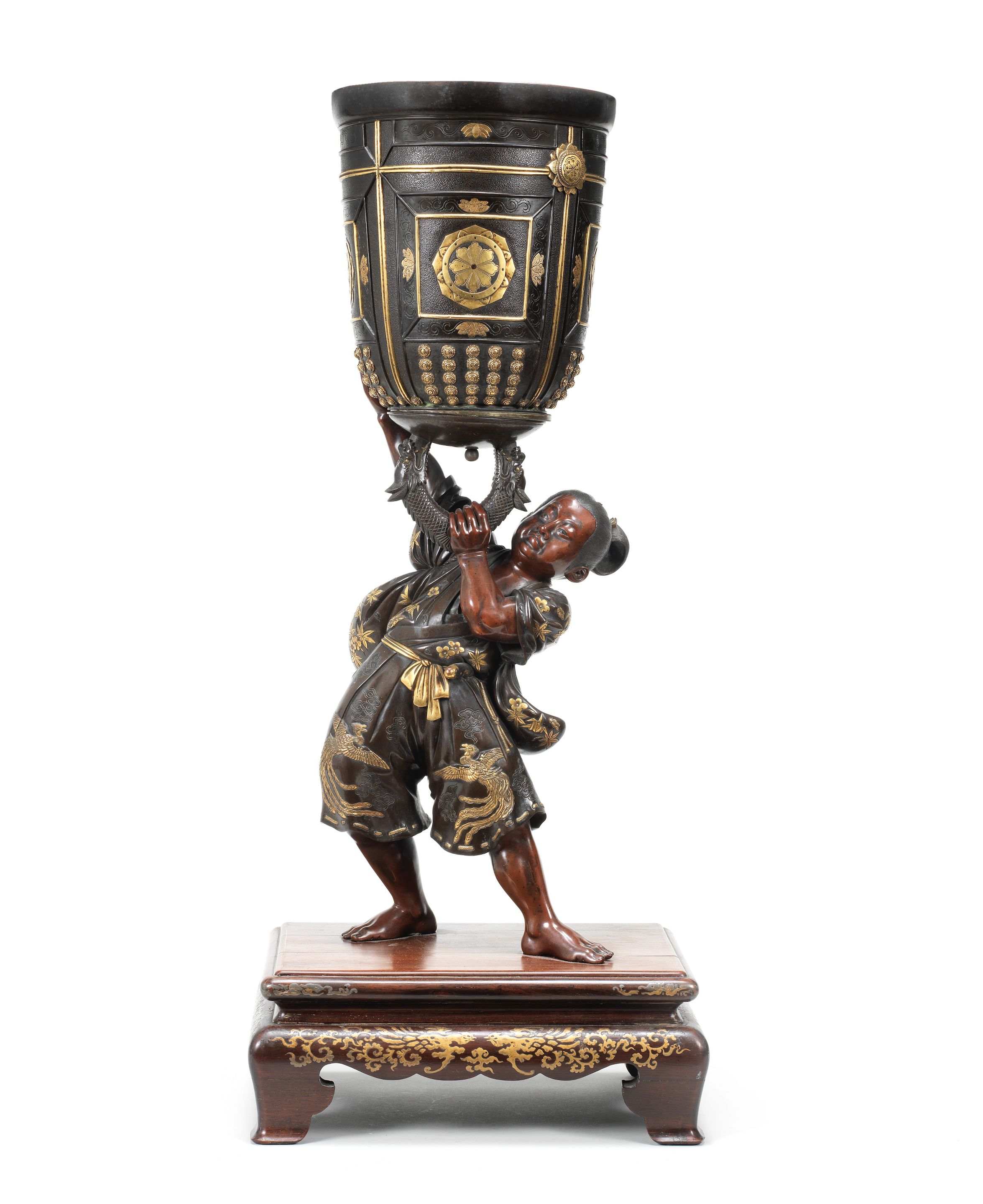 Bonhams : A gilt-bronze figure of Benkei Attributed to the Miyao ...