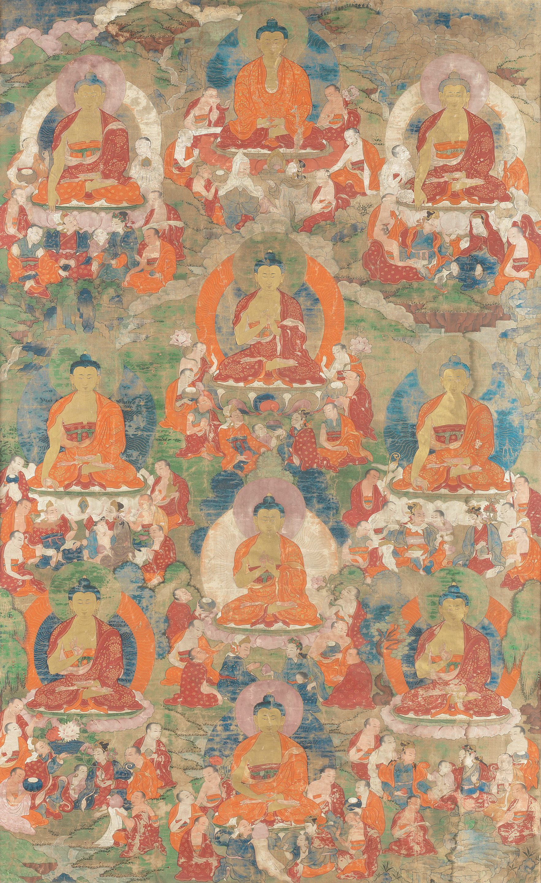 Bonhams : A thangka depicting the Buddhas of the Ten Directions Tibet ...
