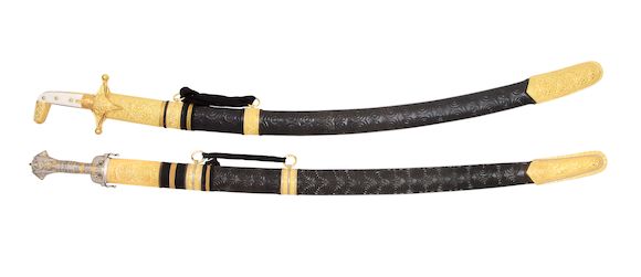 Bonhams : A Modern Arabian Gold- And Silver-Mounted Sabre