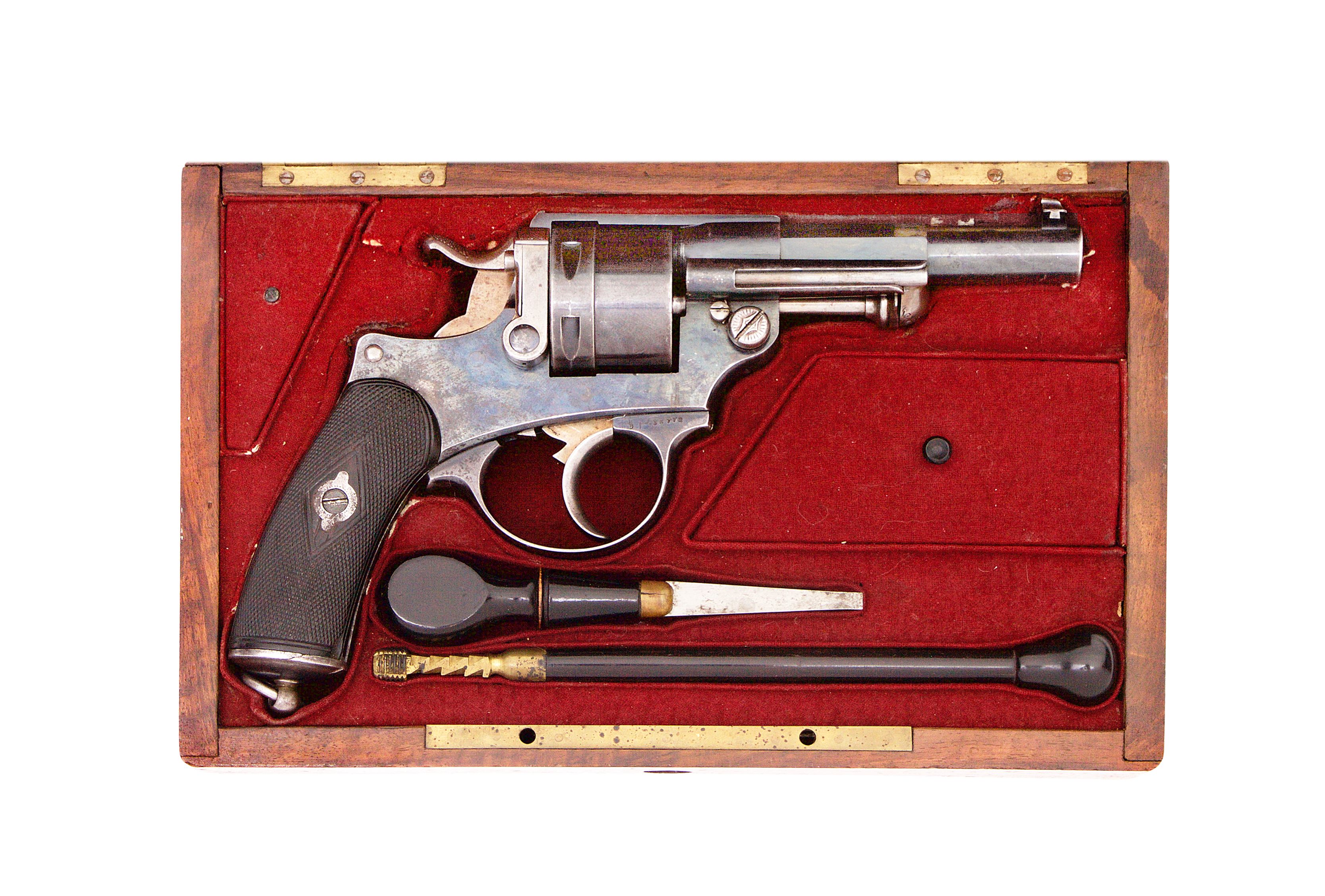 Bonhams : A Cased French 11MM Centre-Fire 1873 Model Six-Shot Military ...