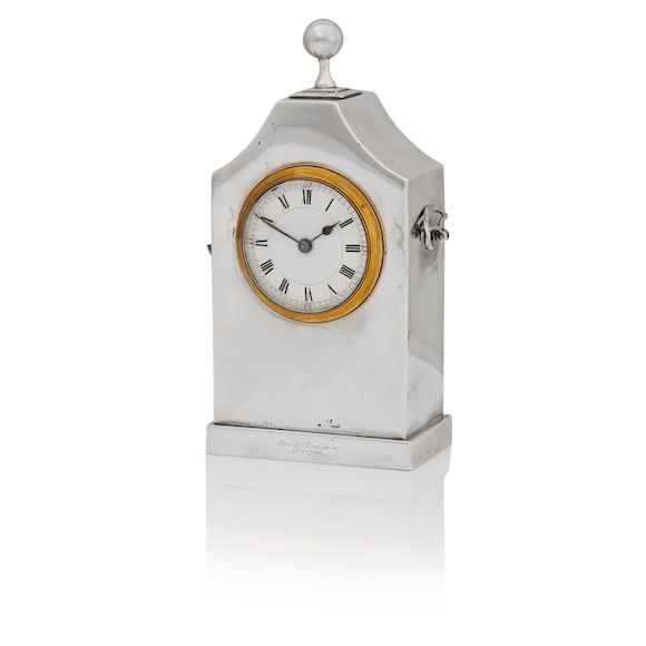 Bonhams : An early 20th century silver cased mantel clock probably by ...