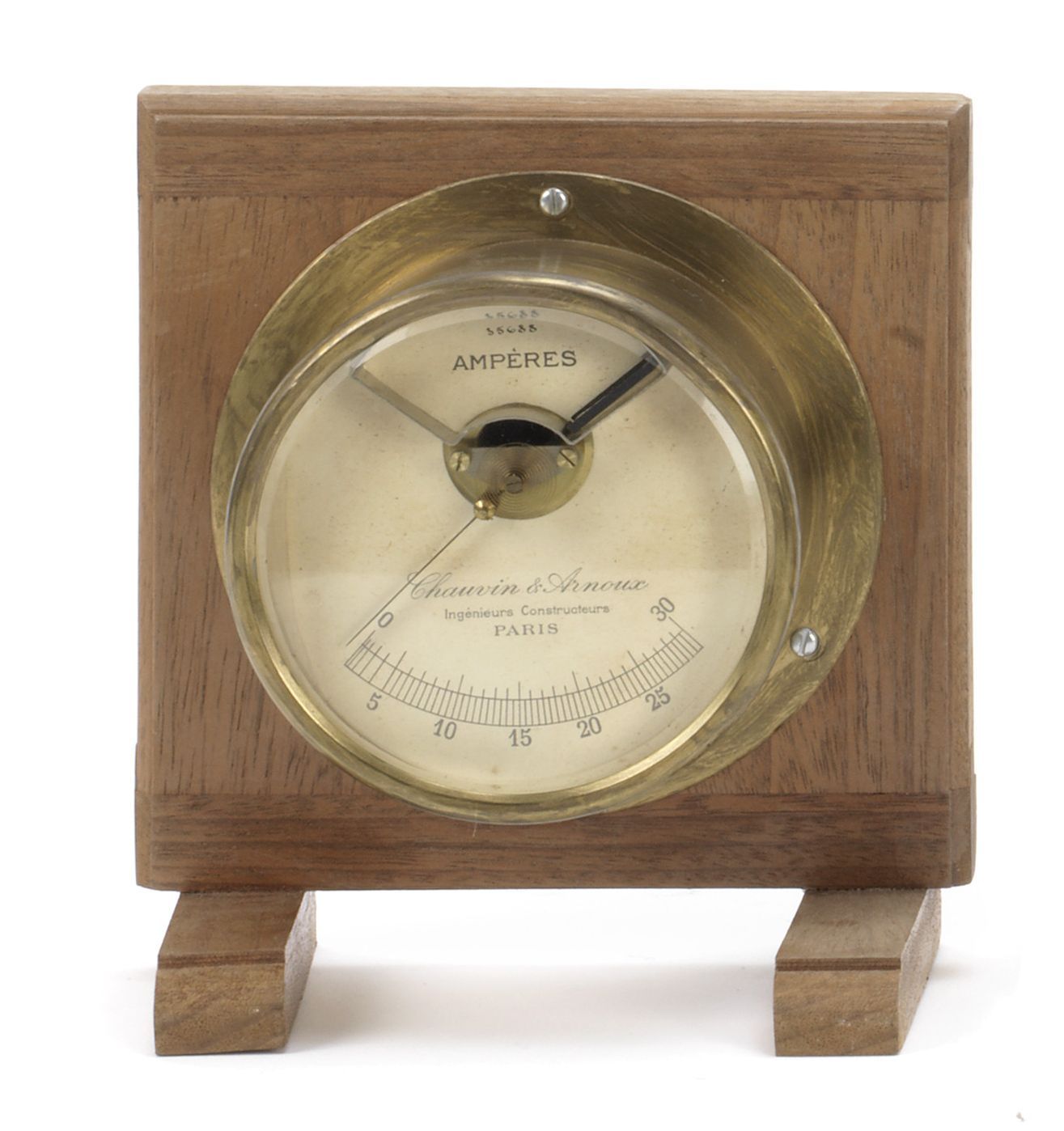 Bonhams Cars : A large brass Ammeter by Chauvin & Arnoux of Paris, French,