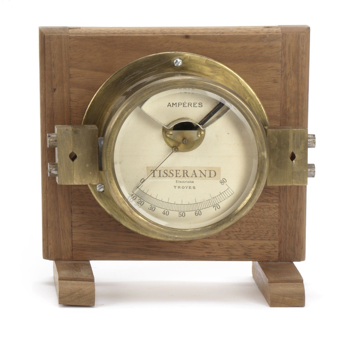 Bonhams Cars : A large brass Ammeter by Tisserand of Troyes, French,
