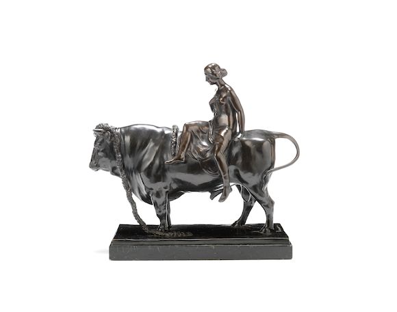 Bonhams : Johan Eduard Dannhauser (German, 1869-1925): A bronzed copper ...