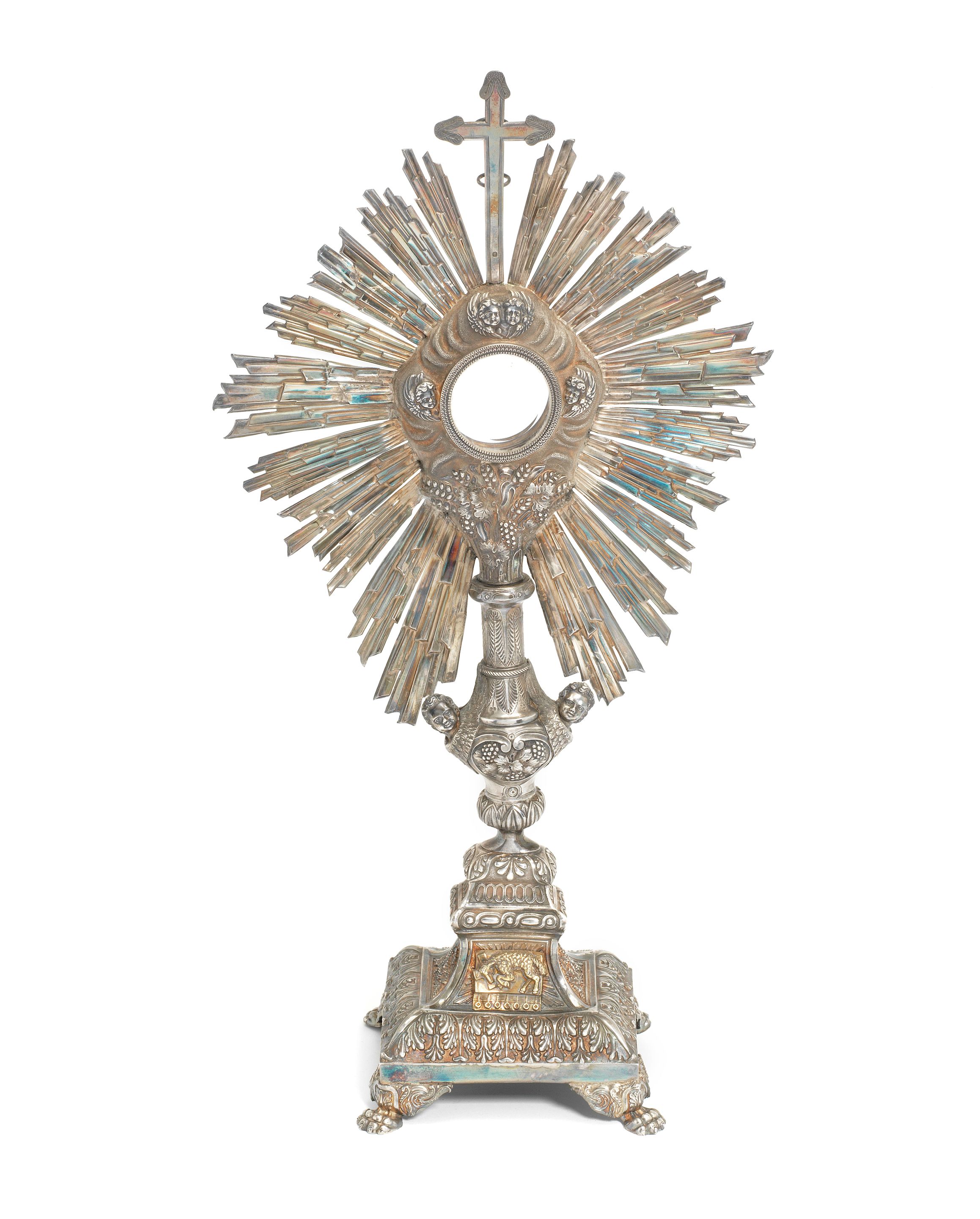 Bonhams : A French late 19th century silver monstrance maker's mark 'M ...
