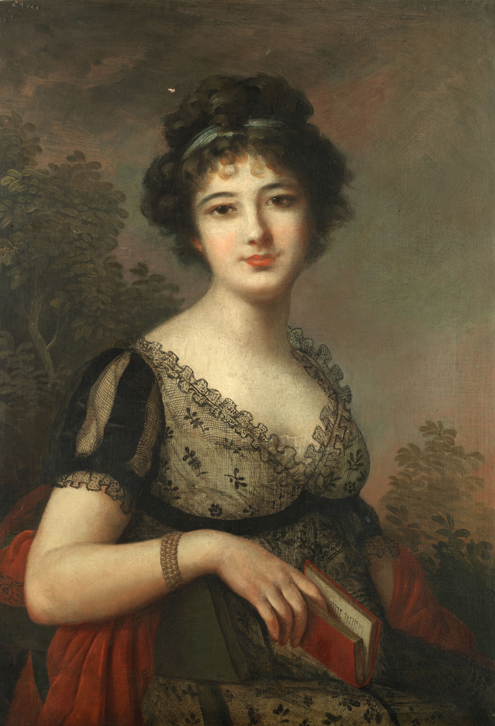Bonhams : Circle of Antoine Vestier (French, 1740-1824) Portrait of a lady
