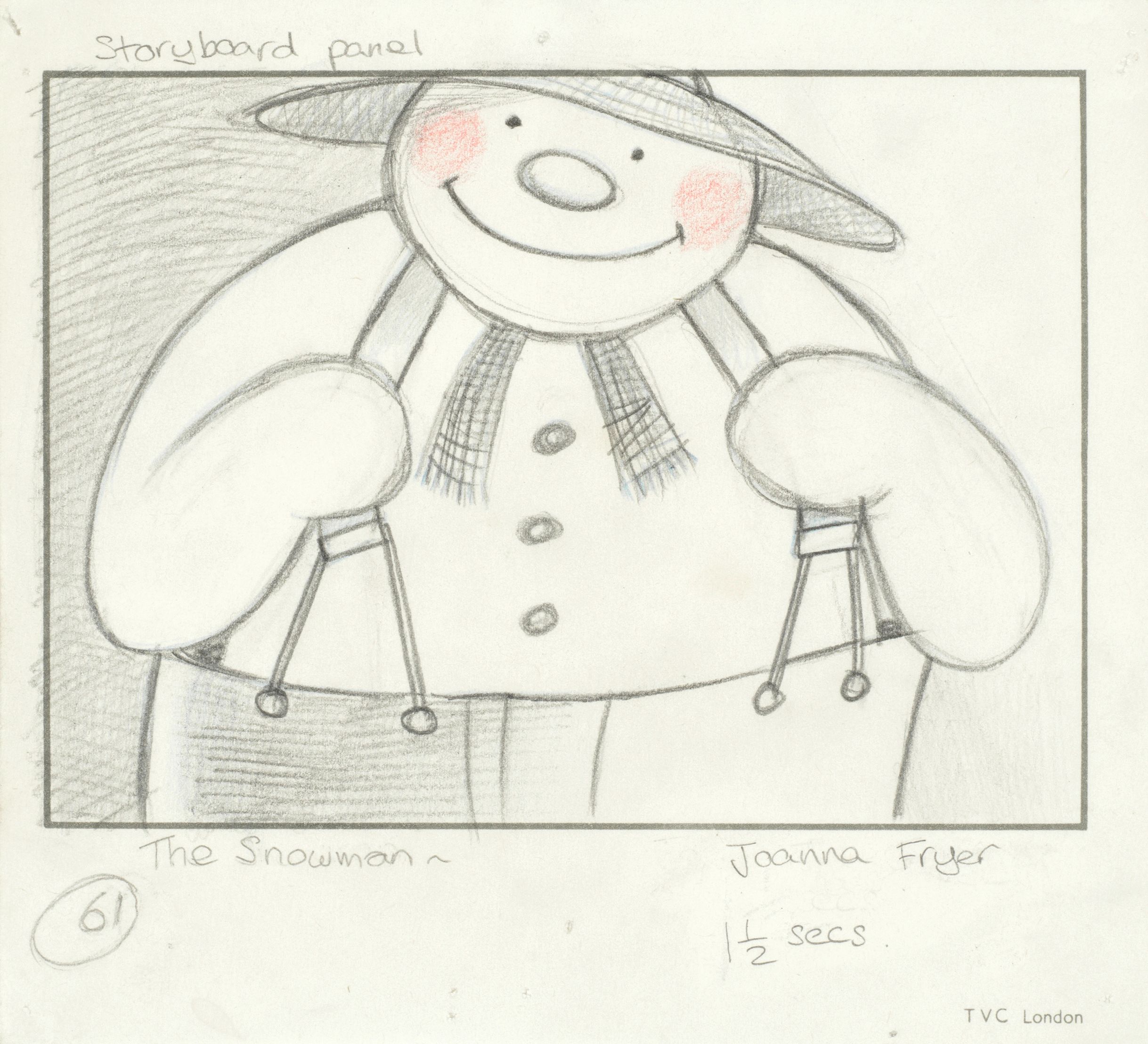 The Snowman: A Storyboard drawing depicting The Snowman, - auctions ...