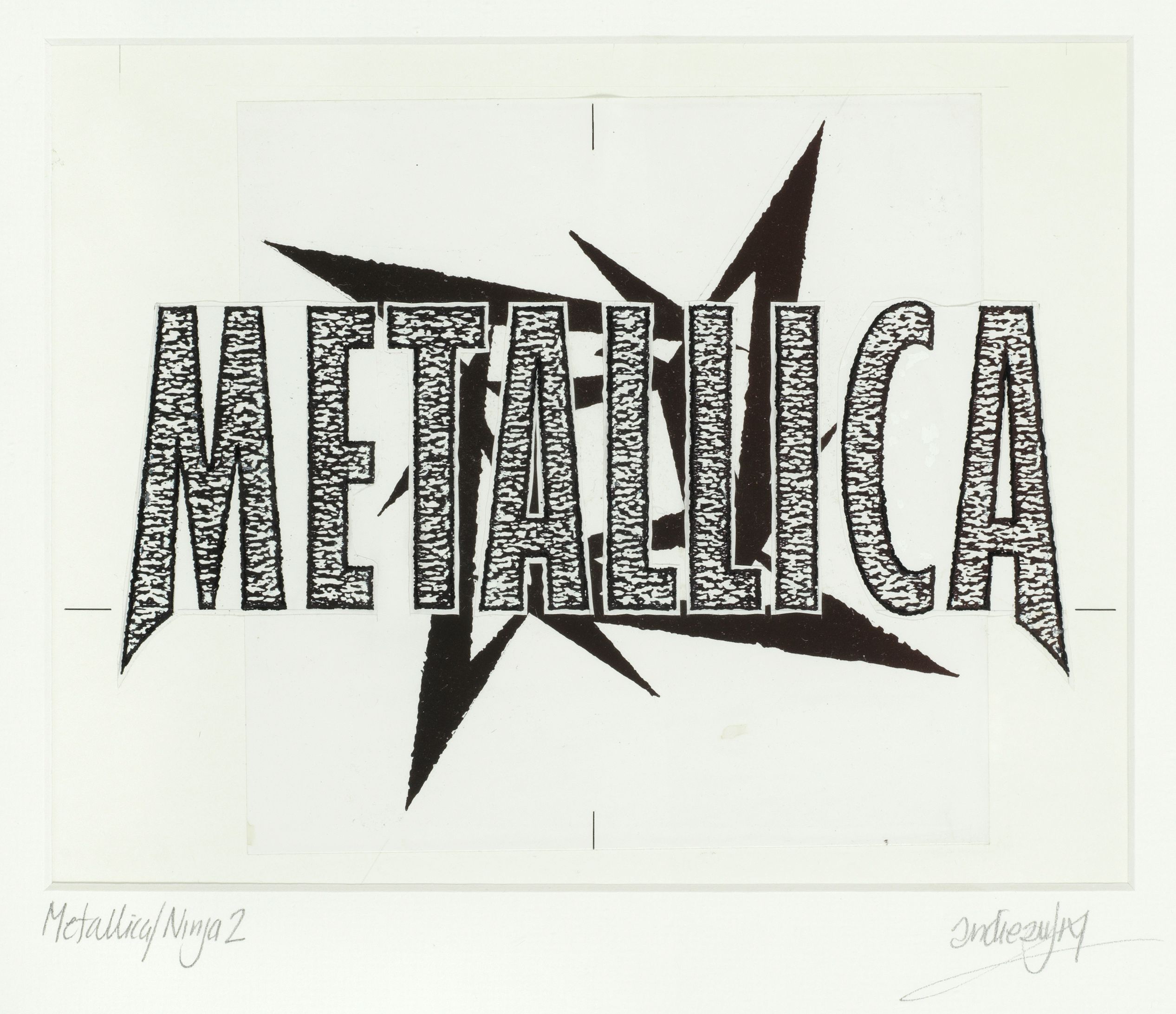 Bonhams : METALLICA 'Ninja Star Logo', Original master artwork for Logo ...