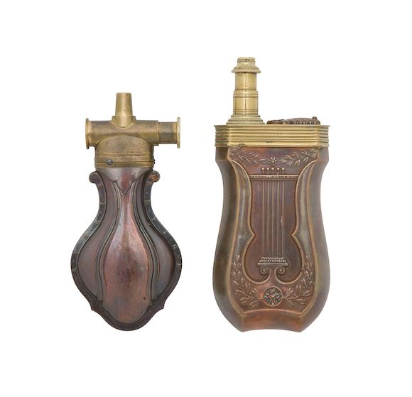 Bonhams : Four French Powder-Flask For Pistols