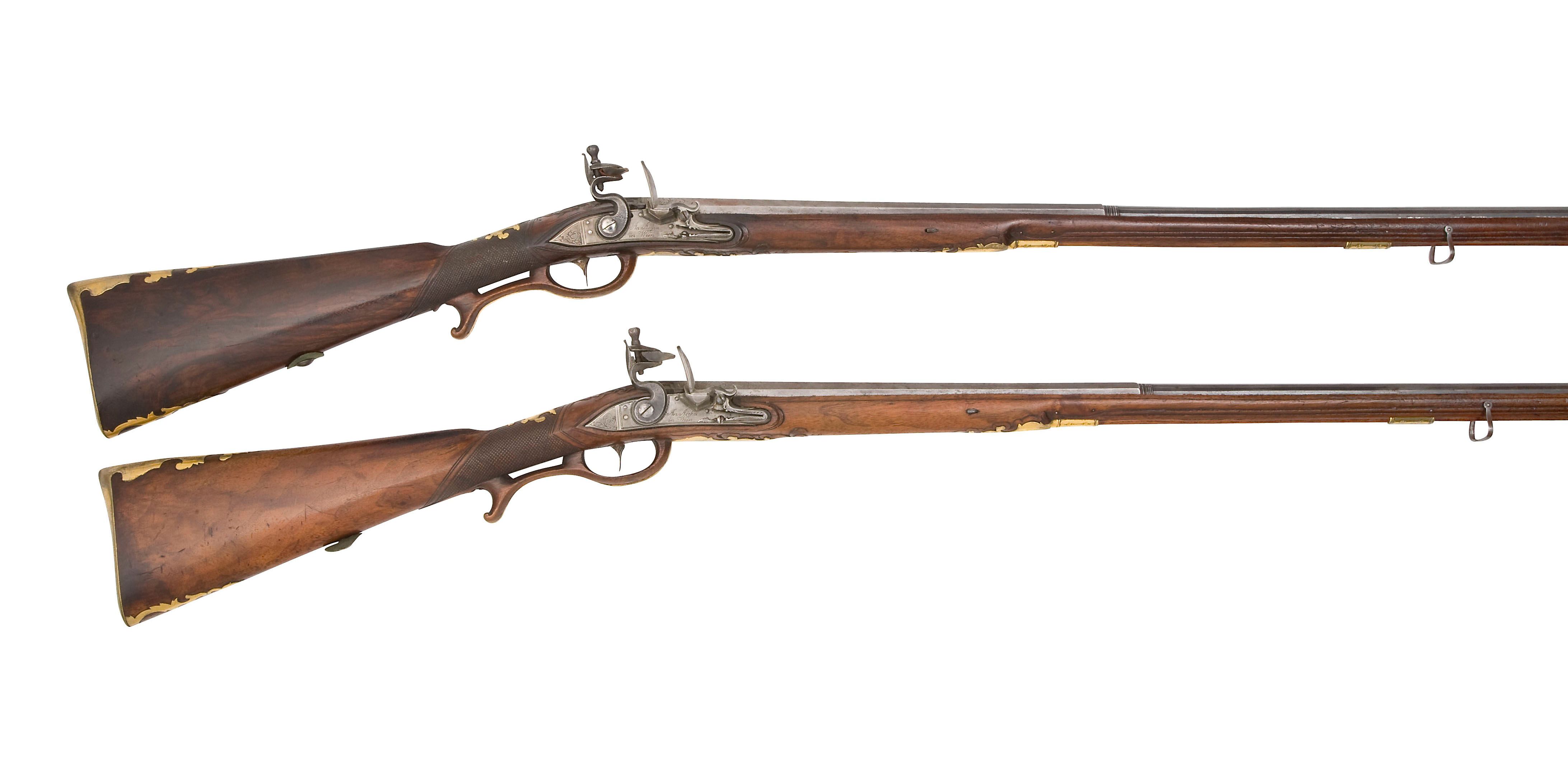 Bonhams : Two Viennese 22-Bore Flintlock Sporting Guns From A Stand Of ...