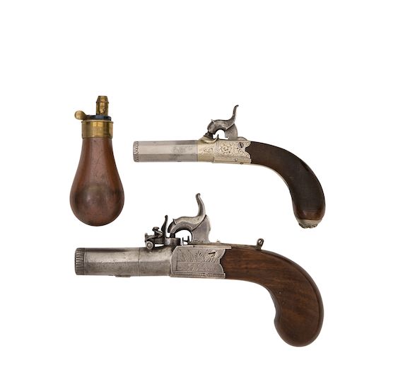 Bonhams : A 40-Bore Box-Lock Pocket Pistol For 'Top-Hat' Percussion ...