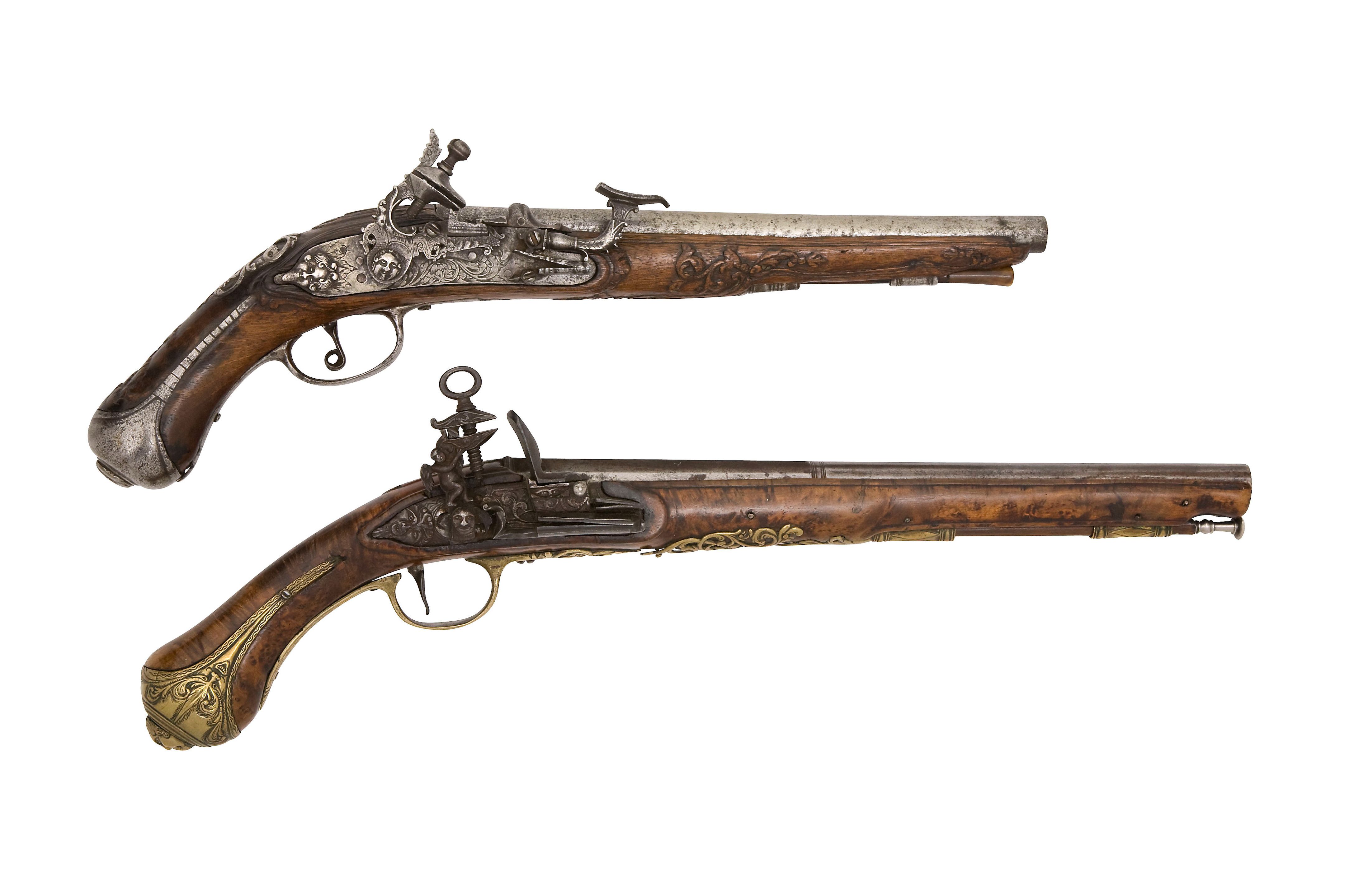 Bonhams : An Italian 25-Bore Roman-Lock Brass-Mounted Belt Pistol