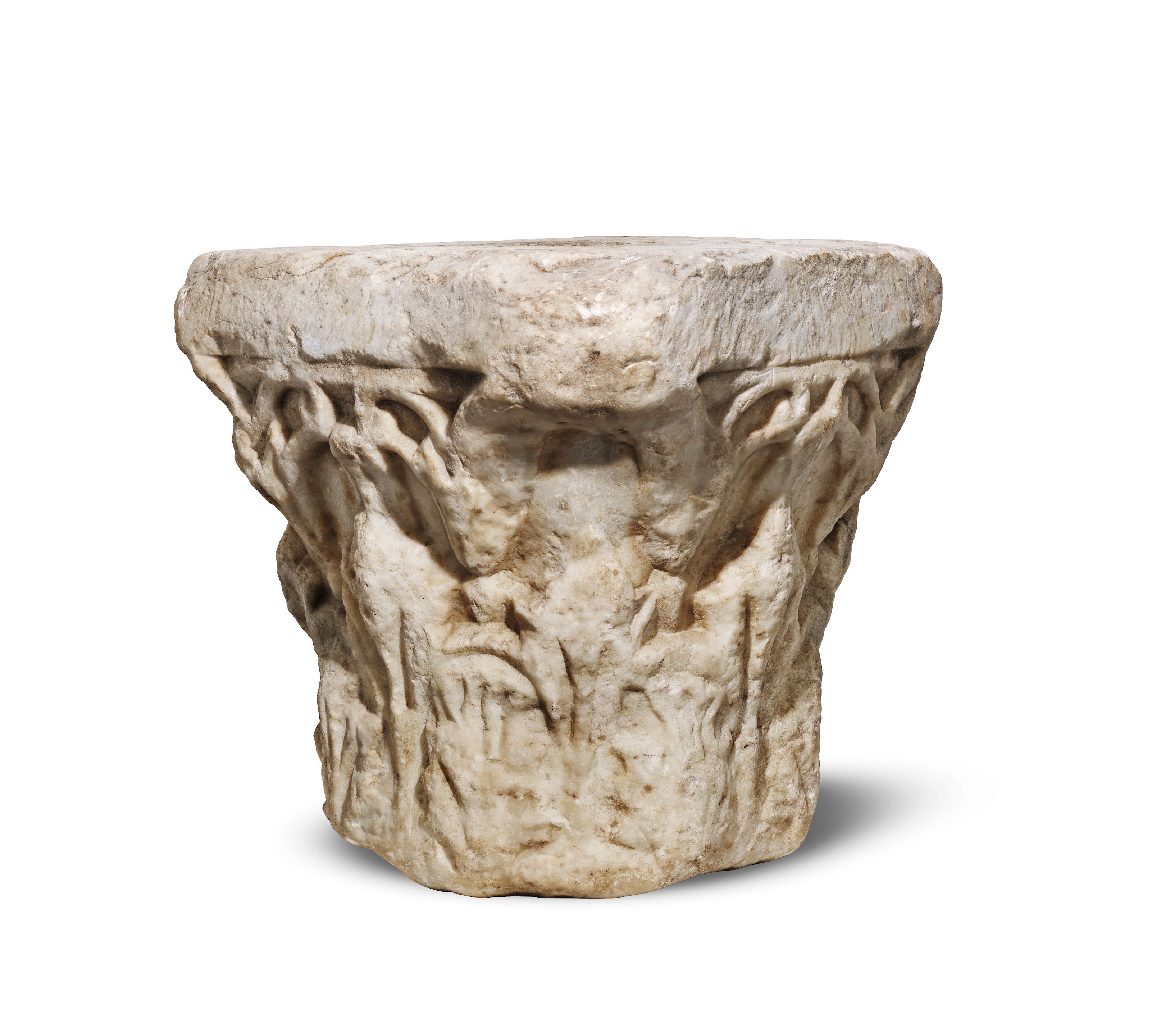Bonhams : A Roman marble Corinthian column capital