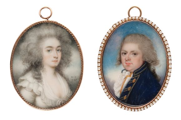 Bonhams : Nathaniel Plimer (British, 1751-1822) Portrait of Lady 4.5 cm ...