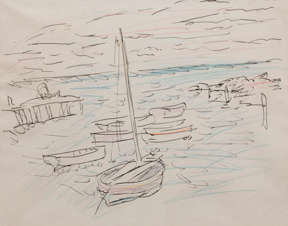 Bonhams George Leslie Hunter British 1877 1931 Boats At Largo 23 X