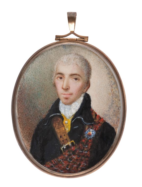 Bonhams : Attributed to Alexander Galloway (British, fl. 1794-1812) Portrait of Lord Hector ...