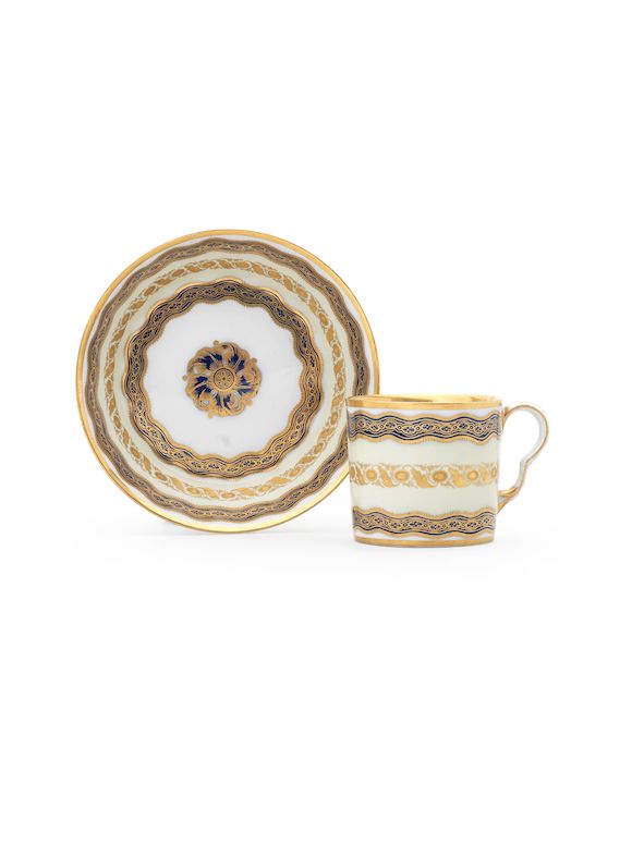 Bonhams : A Vienna Sorgenthal period cup and saucer, circa 1787