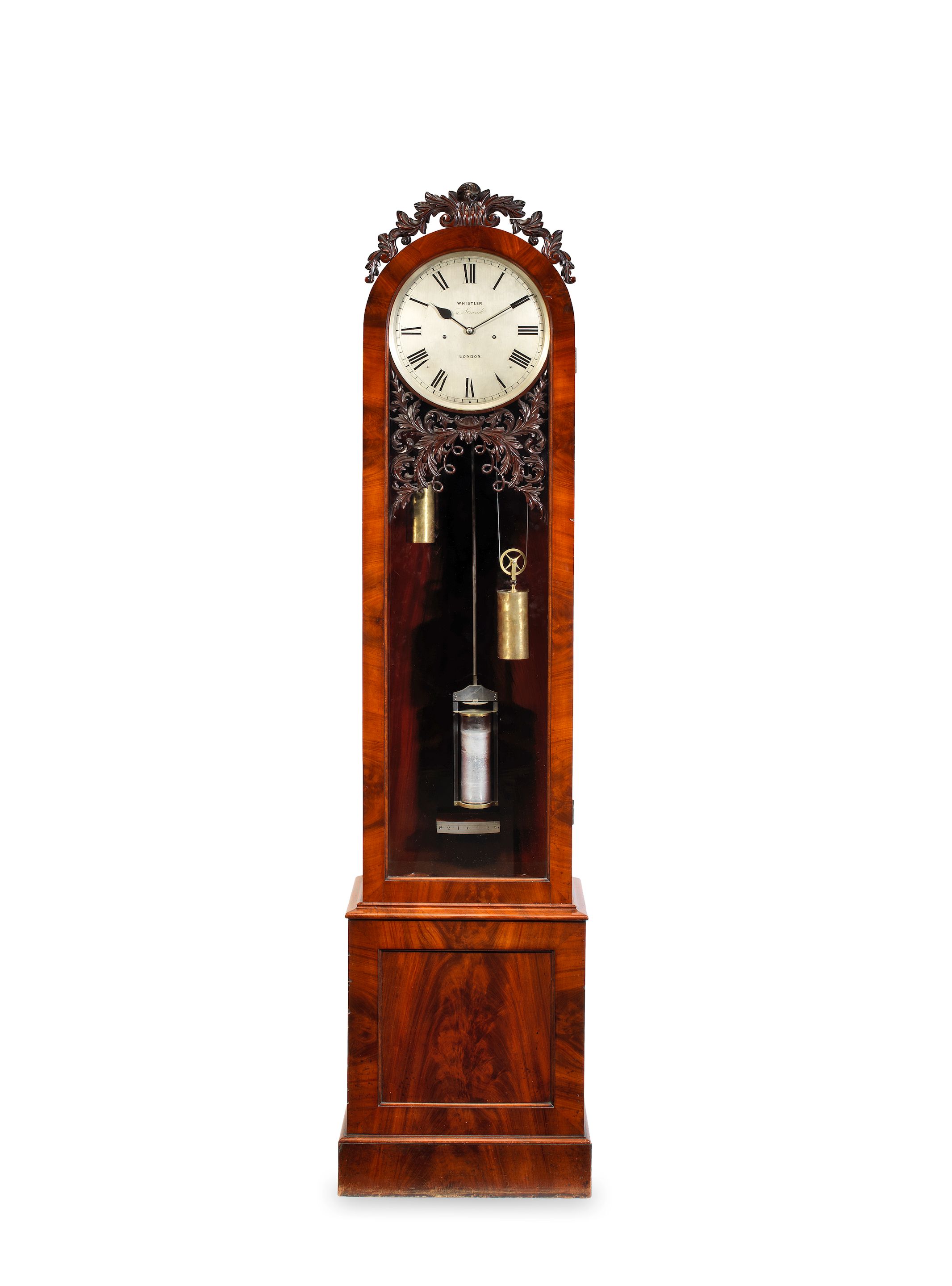 Bonhams : A good 19th century mahogany eight day striking regulator ...