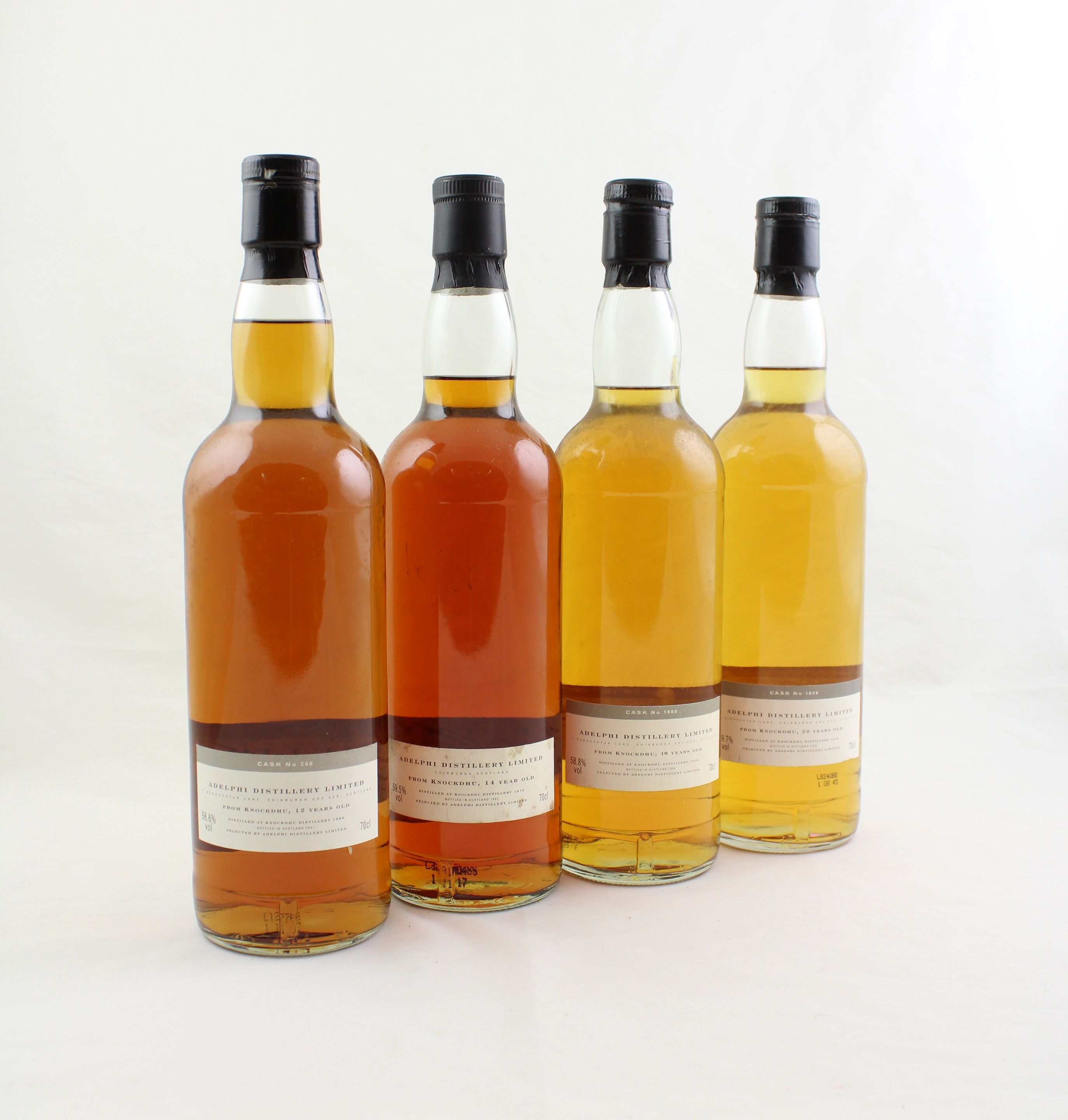 Bonhams : Knockdhu-12 year old-1989 Knockdhu-14 year old-1979 Knockdhu-18 year old-1978 Knockdhu ...