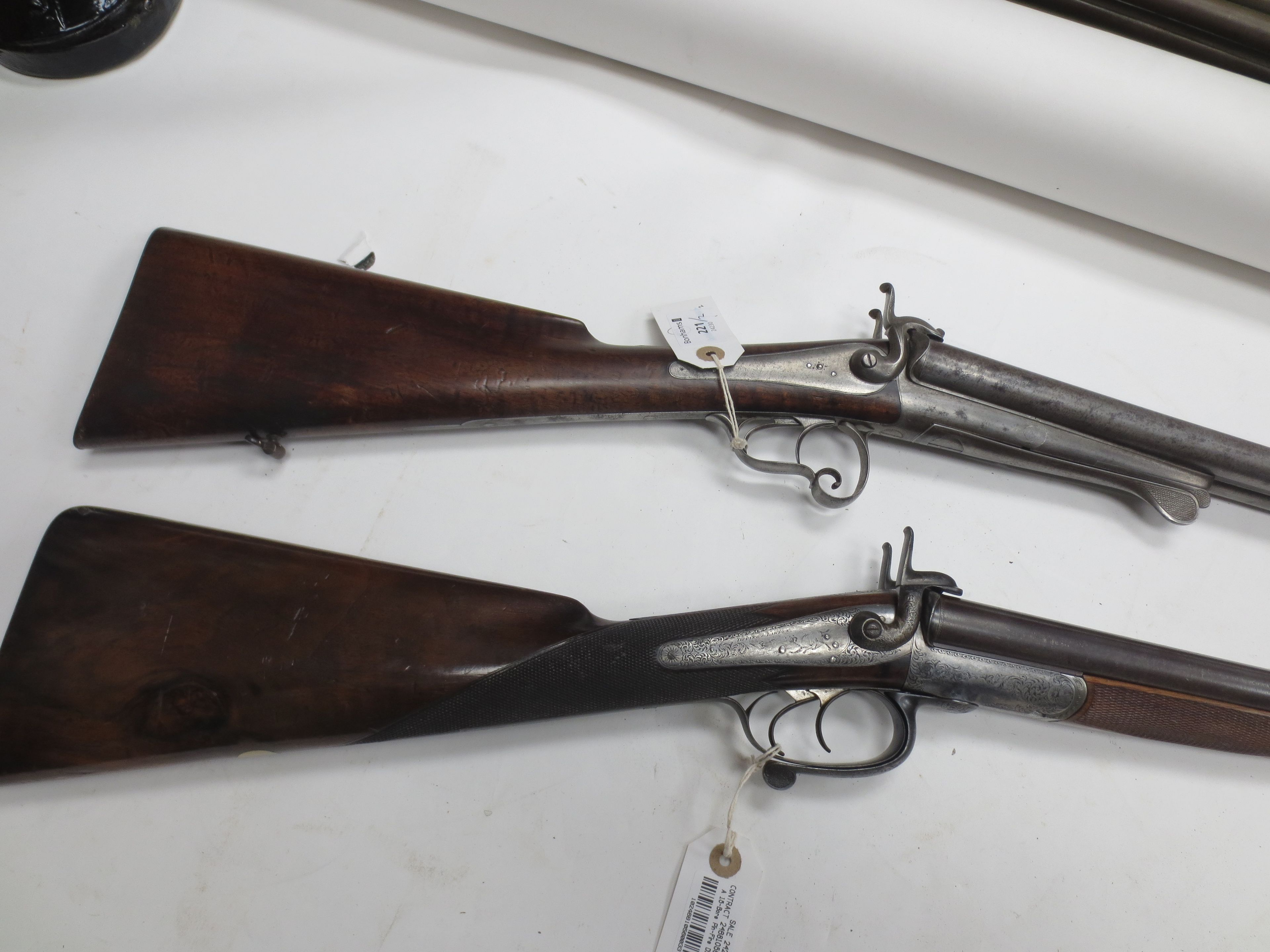 Bonhams : A 15-Bore Pin-Fire D.B. Sporting Gun, And A French 16-Bore ...